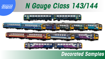 N Gauge Class 143 & Class 144 DMU Decorated Samples– Dapol