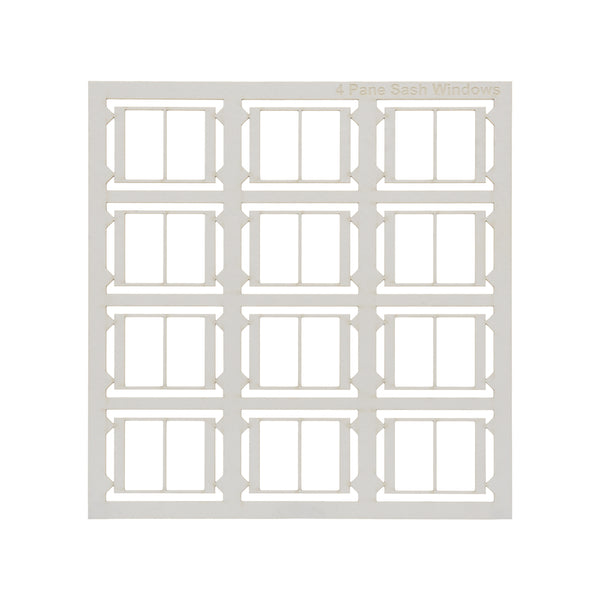7C-001-003 O Gauge 6 x R4 Pane Sash Windows– Dapol